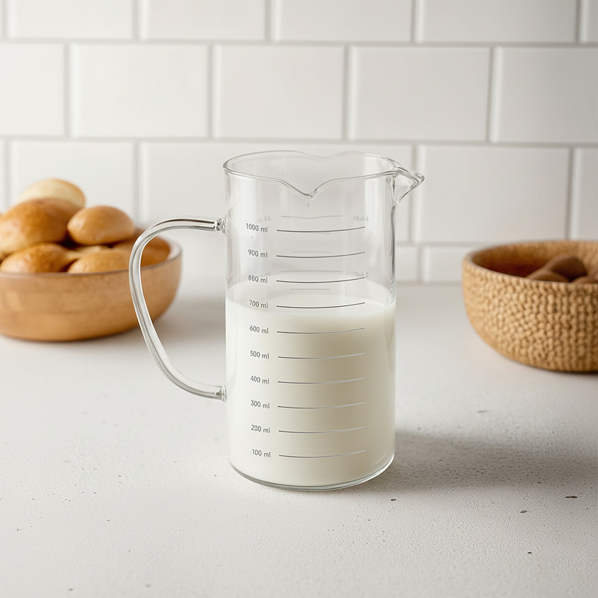 Borosilicate Glass 3‑Spout Measuring Cups, Heat‑Resistant with ...