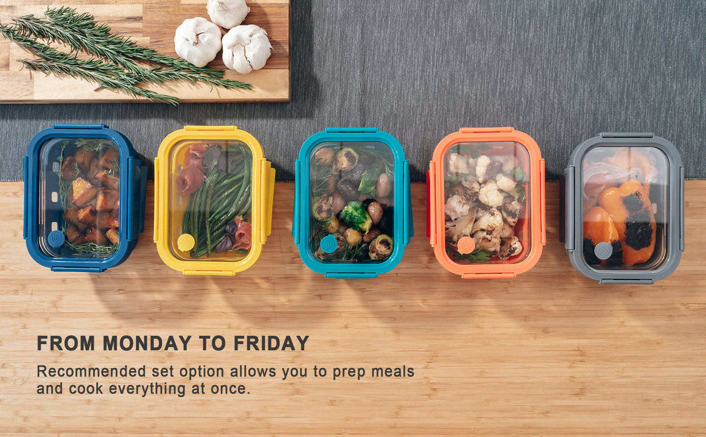 5 PC Multicolor Glass Containers | Silicone Wrap – Genicook